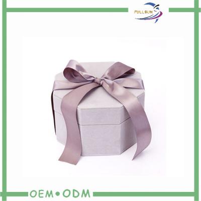 Cina Scatole uniche di consegna del fiore di carta di esagono, contenitori di regalo del fiore con la copertura del velluto in vendita