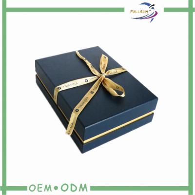 China Black Jewelry Gift Boxes With Velvet Insert , Necklace Packaging Box for sale