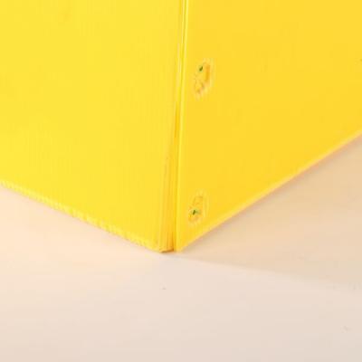 China Waterproof Plastic Reusable Boxes Yellow Reusable Bulk Containers Nestable for sale