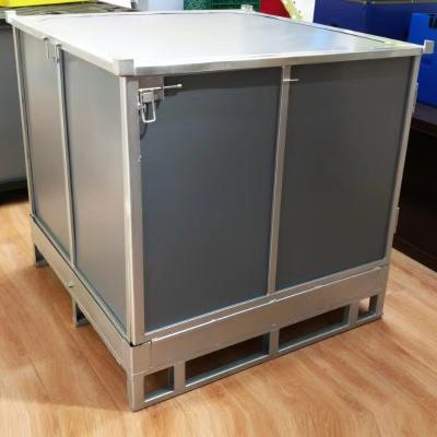 China Lightweight Plastic Reusable Boxes Stackable Corrugated Plastic Shipping Boxes Gray for sale
