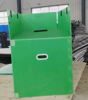 China Green / Blue Plastic Reusable Boxes Durable Corrugated Plastic Totes for sale