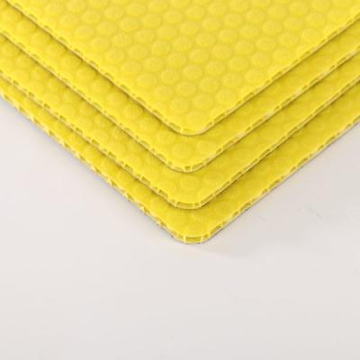 China Yellow Polypropylene Honeycomb Sheet Anti Static Plastic Honeycomb Panels Recyclable for sale