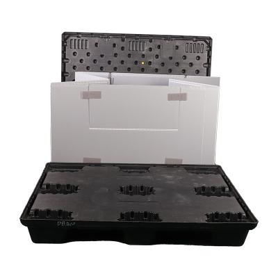 China 800 X 600mm Plastic Pallet Box Foldable Sleeve Plastic Pallet Container Plastic Coaming Box for sale