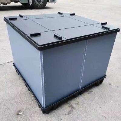 Cina 1120 mm contenitori di pallet pieghevoli Agricoltura Contenitori di plastica per la vendita in vrac Reutilizzabile in vendita