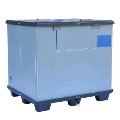 Cina Cassone per pallet in plastica resistente alla corrosione, bordo in plastica, cassa mobile pieghevole in vendita