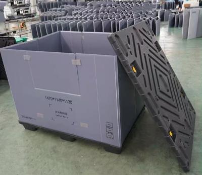 Cina Contenitori riutilizzabili sfusi ventilati pieghevoli per pallet resistenti ai raggi UV 1200x1000x975mm in vendita