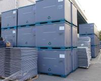 China Nestable Rectangular Folding Pallet Box 4000kg Static Load 4-Way Forklift Entry for sale
