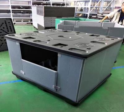China Polypropylene Plastic Pallet Box Corrosion Resistant Foldable Pallet Boxes Durable for sale