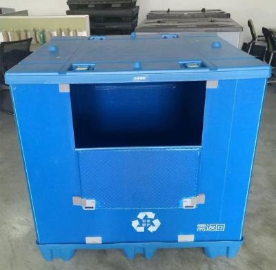 China Polypropylene Plastic Pallet Box Corrosion Resistant Foldable Pallet Boxes Durable for sale