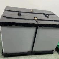 China HDPE Solid Plastic Pallet Box 1200x1000x760mm Foldable Storage Container 1000KG Dynamic Load for sale
