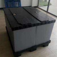 China HDPE Solid Plastic Pallet Box 1200x1000x760mm Foldable Storage Container 1000KG Dynamic Load for sale