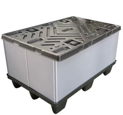 China 300kg Capacity Plastic Moving Containers Foldable Plastic Bulk Container Impact Resistant for sale