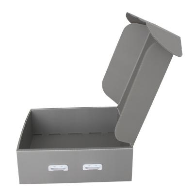 China Printable Corrugated Plastic Tote Boxes Waterproof Archival Storage Boxes Stackable for sale