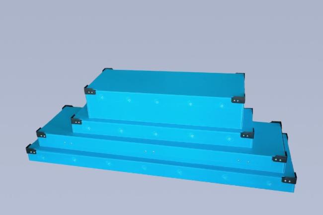 PP Corrugated Sheet Box showing durable construction and rectangular shape