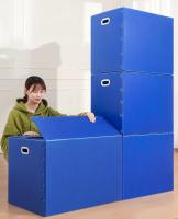 China Blue Plastic Corrugated Containers Reusable PP Sheet Box 600x400x300mm Stackable for sale