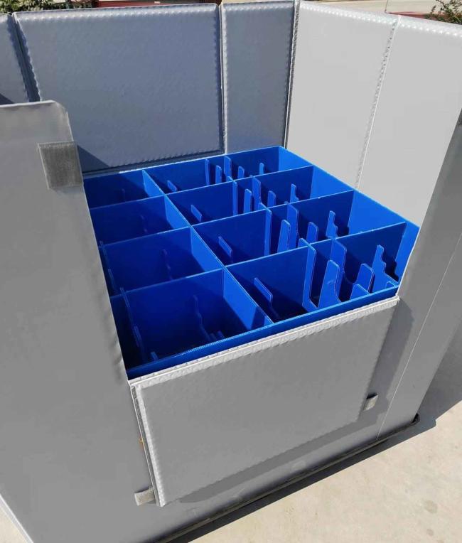 Stackable Foldable Plastic Crate - Side View
