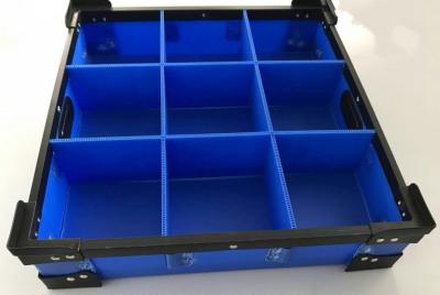 Cina Comparti di stoccaggio in plastica anti-UV Divisori per scatole di plastica blu rettangolari in vendita