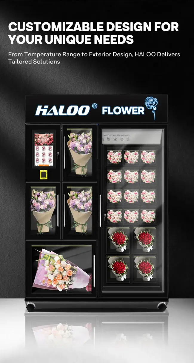 Haloo Vending Machine Supplie R20 Locker Touch Screen Flower Vending Machine 16