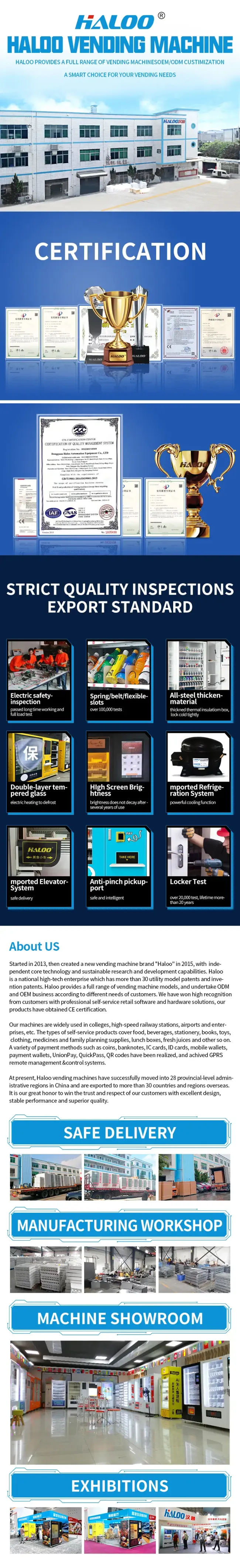 Haloo Vending Machine Supplier 36 Locker Numbers Flower Vending Machine 21.5inch Touch Screen With Cash Card Reader Bill On The Machine 14