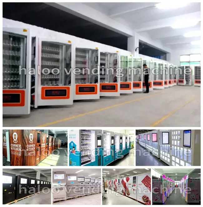 Haloo Vending Machine Supplier 36 Locker Numbers Flower Vending Machine 21.5inch Touch Screen With Cash Card Reader Bill On The Machine 16