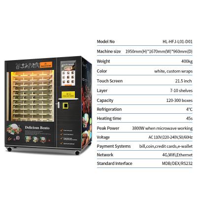 China Máquina de venda automática automática do alimento da capacidade grande de 120 caixas com função refrigerar e aquecer-se à venda