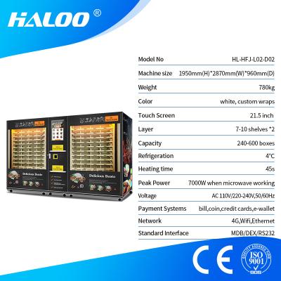 Cina Distributore automatico caldo dell'alimento dei Governi di grande capacità 2 con riscaldamento a microonde ed il touch screen astuto in vendita