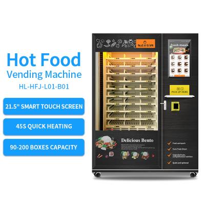 China A máquina de venda automática quente das refeições do terreno da faculdade com aquecimento funciona máquina de venda automática quente automática das refeições à venda