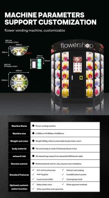 China Haloo Vending Machine Supplier Vendo distributeur de fleurs Custom Fully Automatic Vending Machine Touch Flower Vending Machine for sale