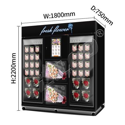 China Haloo Vending Machine Supplier Flower Vending Machine 34 Lockers Big Size Machine Bill Coin and Card Reader for sale