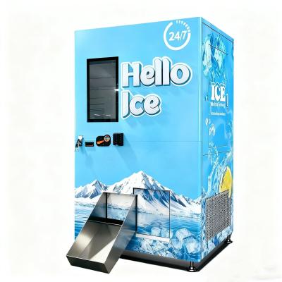 China Haloo Vending Machine Supplier Screen 24 Hour Ice Vending Machine for Automatic Packing Ice ATM Ice Vending Machine for sale