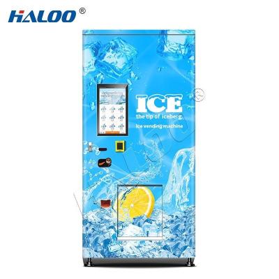 China Haloo vending machine supplier screen type large capacity ice making vending machine, used to optimize ice making ATM vending machines for sale