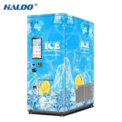 China Haloo vending machine supplier screen type large capacity ice making vending machine, used to optimize ice making ATM vending machines for sale