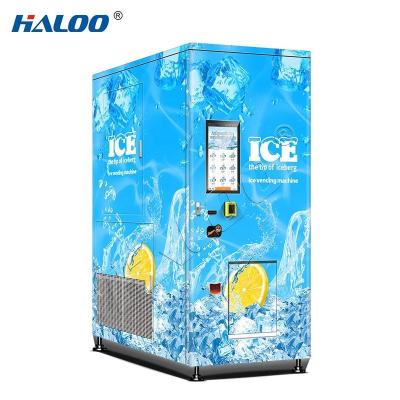 China Haloo vending machine supplier screen type large capacity ice making vending machine, used to optimize ice making ATM vending machines for sale
