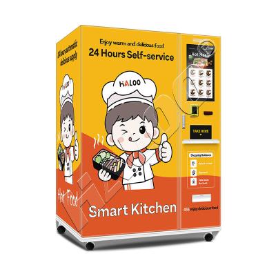 China 21.5-inch touchscreen single microwave lunch vending machine with freezing function and frost free cooling technology for sale