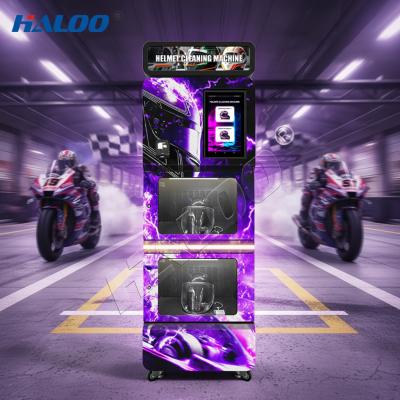 China Haloo smart dual compartment helmet cleaning vending machine | 360 ° sterilization and deodorization+dual station efficient cost recovery for sale