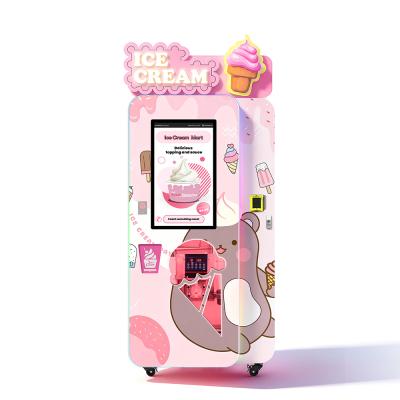 China Haloo Ice Cream Vending Machine | A Fully Automatic Soft Ice Cream Commercial Solution with 18 Second Quick Milk Delivery for sale