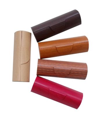 China rigid hard optical frame cases with wooden imitation leather for sale