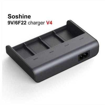China Soshine 1-4pcs 9V Ni-MH Li-ion LiFePO4 charger V4 for sale