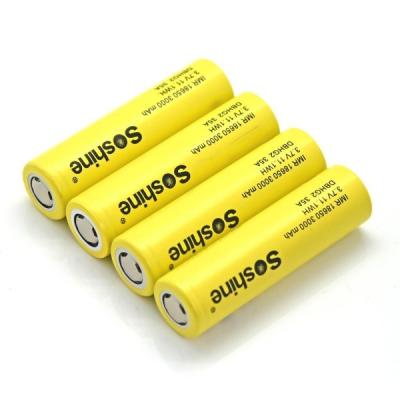 China 18650 Soshine DBHG2 35A 3000mAh Flat Top High Drain Battery for sale