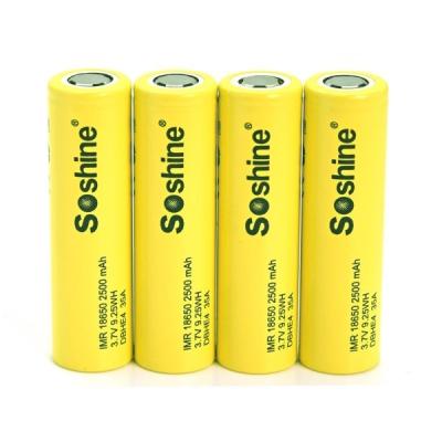 China 18650 Soshine DBHE4 High Drain Flat Top / 2500mAh 35A Li-Ion Battery for sale