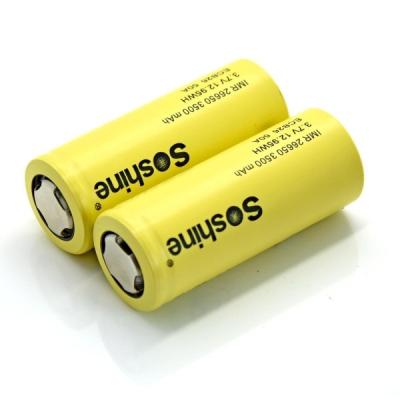 China 26650 Soshine ECB26 50A 3500mAh Flat Top High Drain Battery for sale