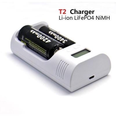 China LCD Li-ion Ni-MH LiFePO4 Charger for 26650 18650 14500 16340 C AA AAA | T2 for sale