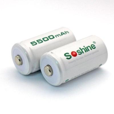 China Soshine C Size Rechargeable Batteries NiMH 5500mAh for sale