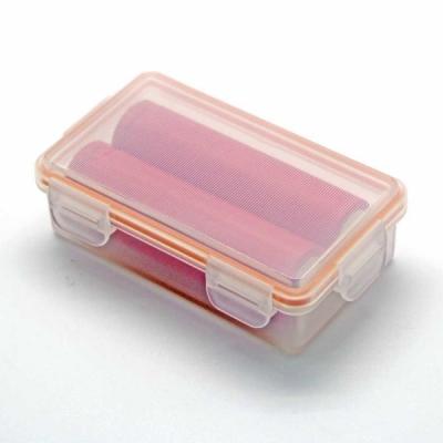 China 2 Cell 18650 Battery Waterproof Battery Storage Case：Transparent for sale