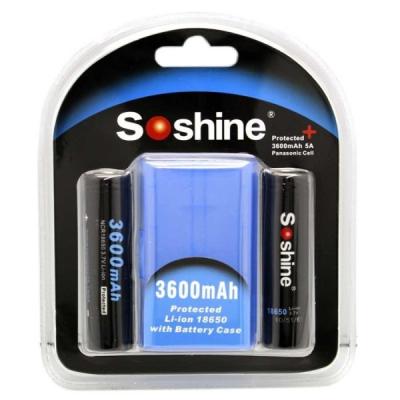 China Soshine Li-ion 18650 Protected Battery3600mAh 3.7V for sale