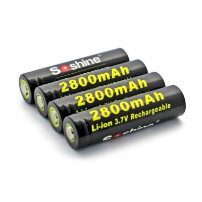 China Soshine Li-ion 18650 Protected Battery: 2800mAh for sale