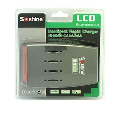 China Soshine LCD Quick Charger for 4pcs AA/AAA Battery C3 for sale