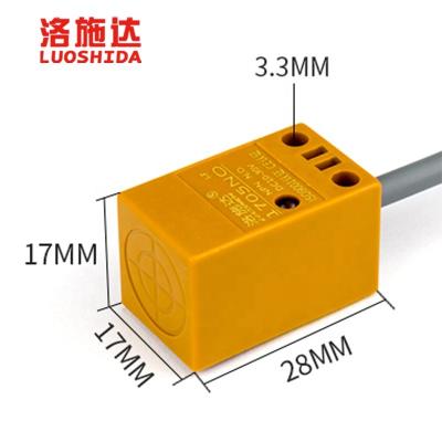 China LUOSHIDA Square Inductive Proximity Sensor 12V / 24V DC Q17 Q18 Q18C Size ABS Housing for sale