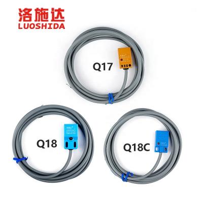 China LUOSHIDA Square Inductive Proximity Sensor 12V / 24V DC Q17 Q18 Q18C Size ABS Housing for sale