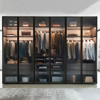 Cina gabinetto di vetro del guardaroba della porta di 5M Luxury Italy Style in mobilia della camera da letto in vendita